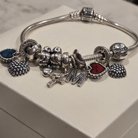 Pandora | Jewelry | Pandora Bracelet With Charms | Poshmark